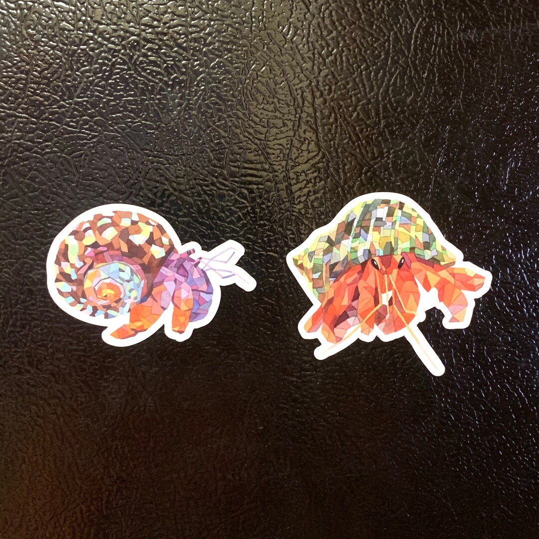 Hermit Crab Magnets - Strawberry Hermit Crab Magnet, Purple Pincher ...