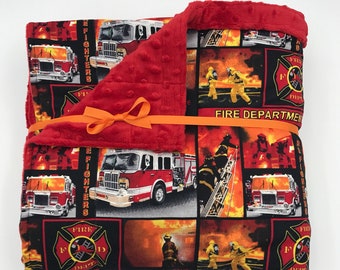 Fire truck blanket | Etsy