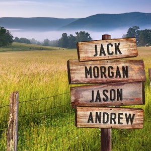 Personalized Road Signs Canvas Art Country Road - Etsy