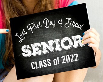 Last First Day of School Senior Class of 2022 Instant Download | Etsy