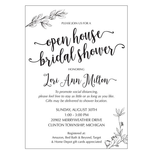 Open House Baby Shower Invitation - Etsy