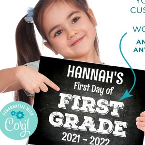 First Day of School Editable Template - Etsy