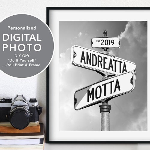 Personalized Street Sign With Names and Date Wedding Gift - Etsy