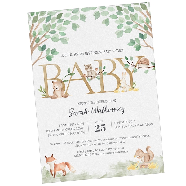 Open House Baby Shower Invitation - Etsy