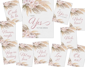 Say Yes to the Dress Signs, Printable Set, I Said Yes to the Dress Sign ...