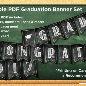 Make Your Own Banner Instant Download Printable Chalk Board Alphabet ...