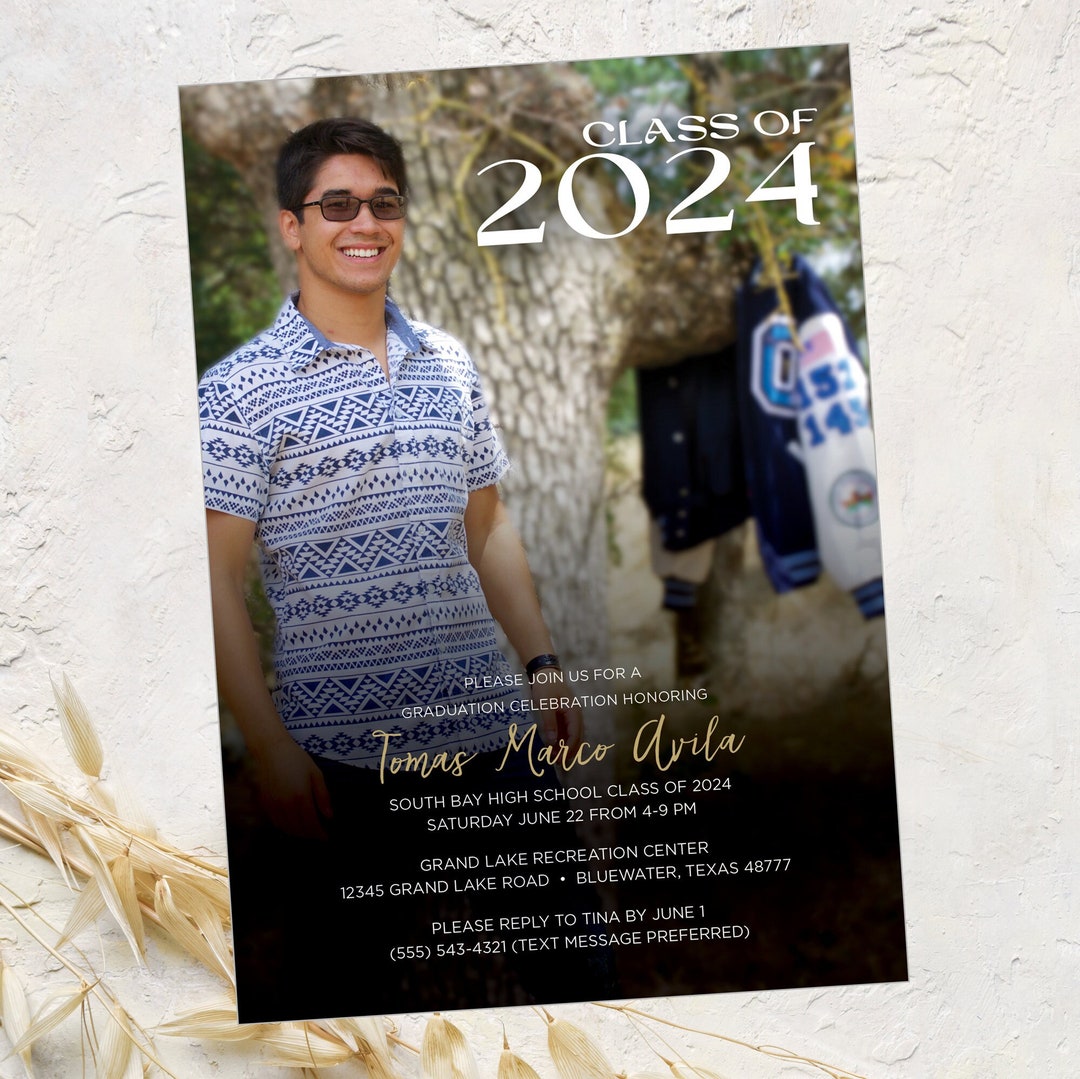 Class of 2024 Personalized Graduation Invitation With Photo - Etsy