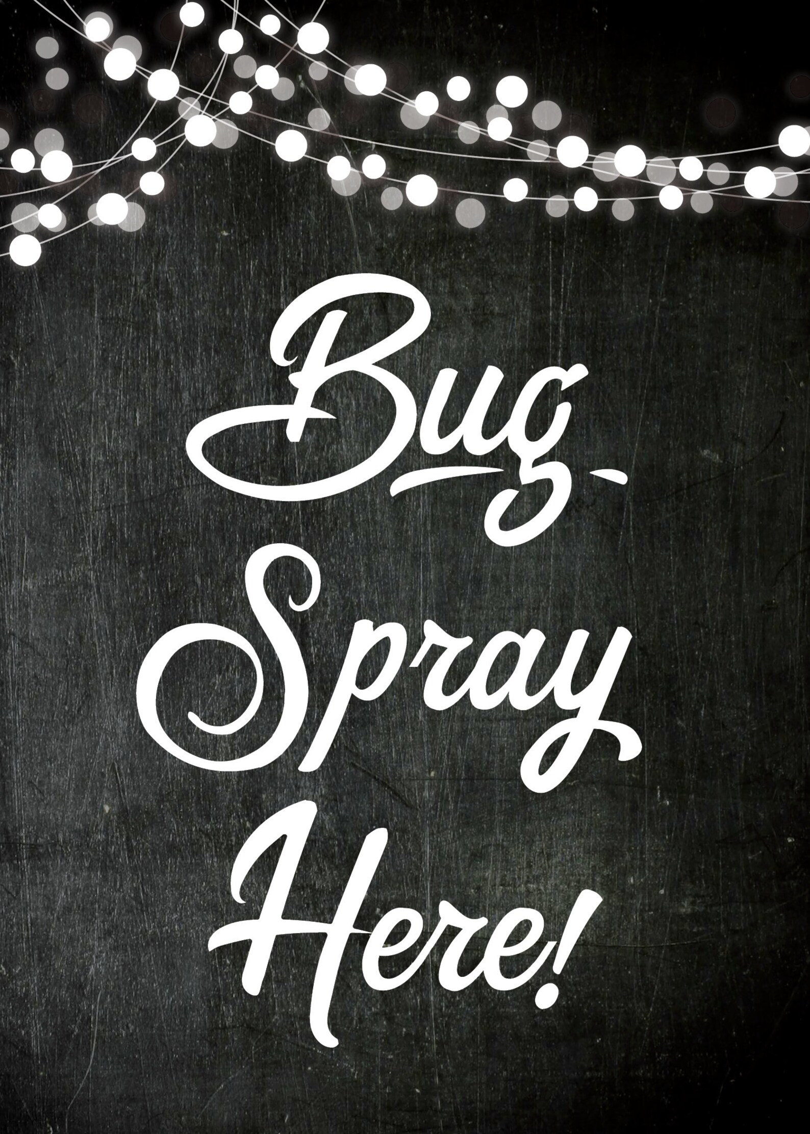 Instant Download Printable Bug Spray Party Sign | Etsy
