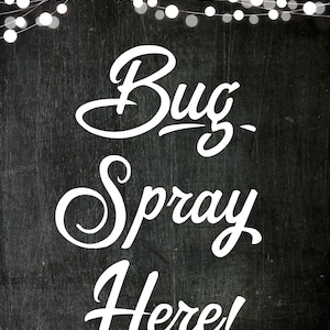 Instant Download Printable Bug Spray Party Sign - Etsy