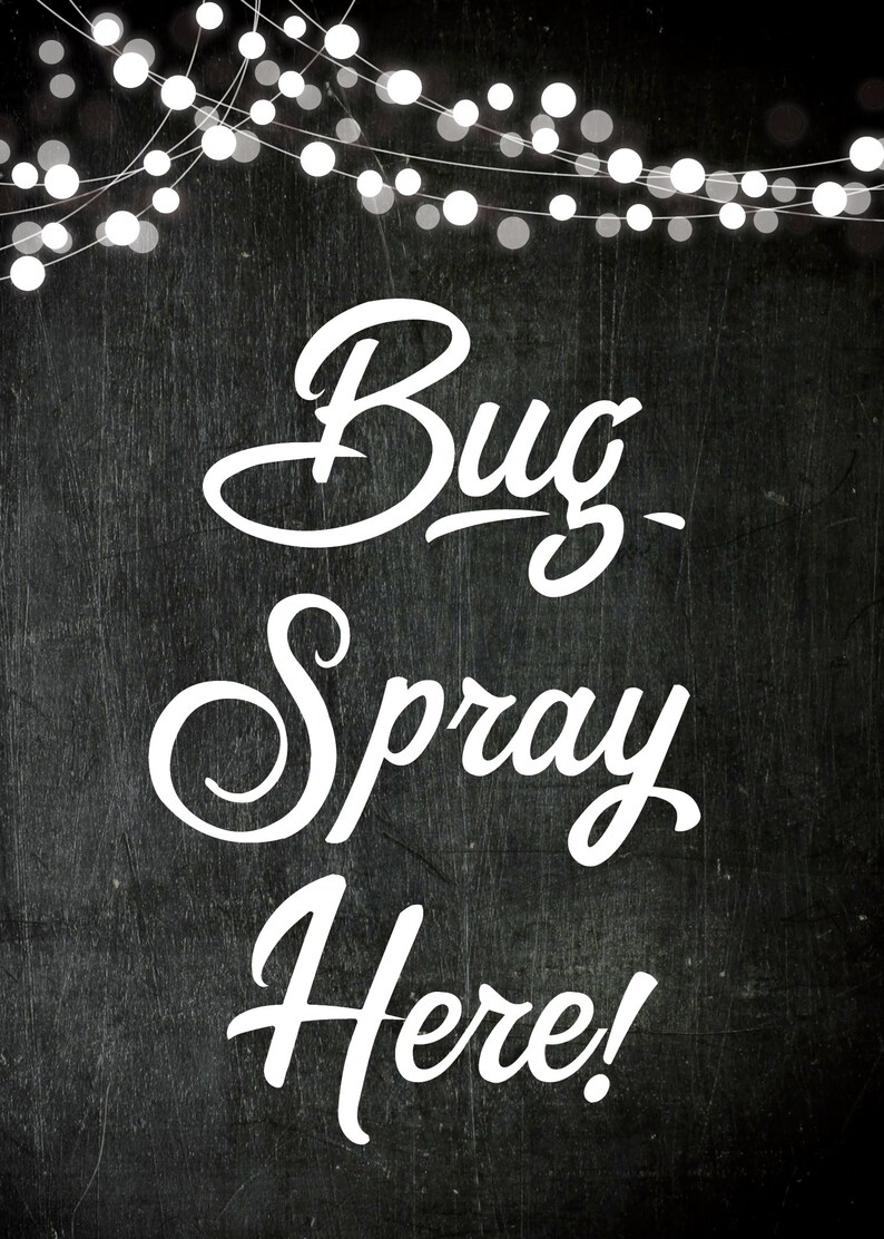 Instant Download Printable Bug Spray Party Sign - Etsy