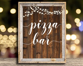 Pizza Bar Sign, Menu and Labels Set INSTANT DOWNLOAD - Etsy