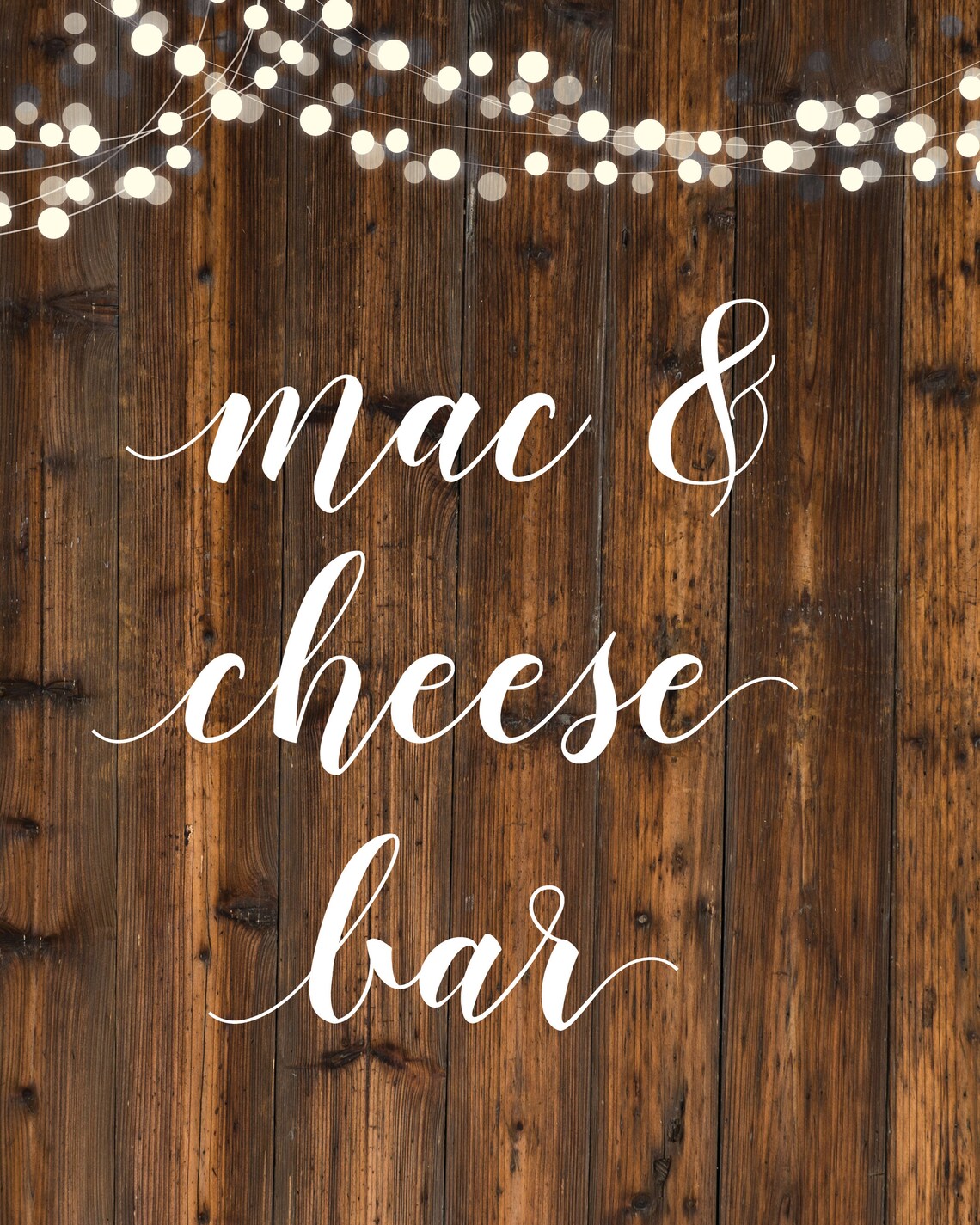 Instant Download Printable Mac & Cheese Bar Sign - Etsy