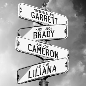 Four Family Names Personalized Street Signs Digital Photo - Etsy