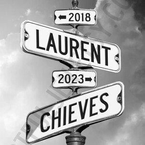 Wedding Dates Personalized Street Signs Digital Photo Art - Etsy