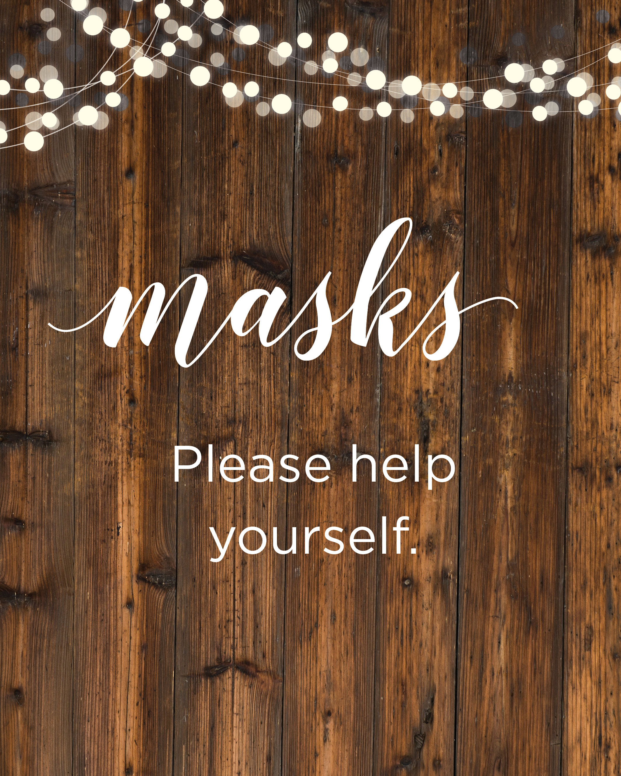 Instant Download Printable Masks Please Help Yourself Sign | Etsy