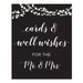 Printable Cards and Well Wishes for the Mr. & Mrs. Sign - Etsy