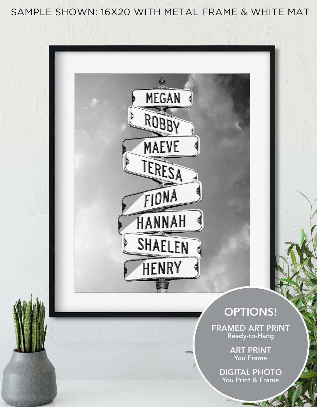 Eight Family Names Personalized Digital Photo Street Signs Art - Etsy