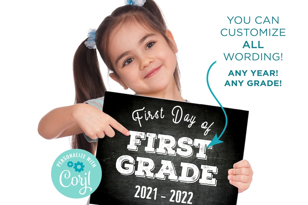 First Day of School Printable Digital Template You Edit for Any Year ...