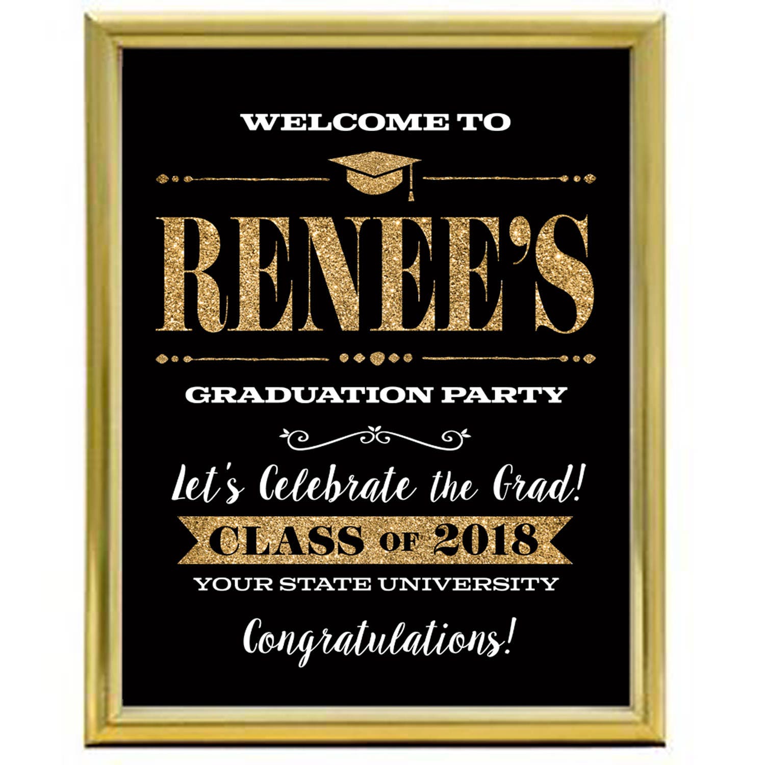 Printable Personalized Graduation Party Poster | Etsy