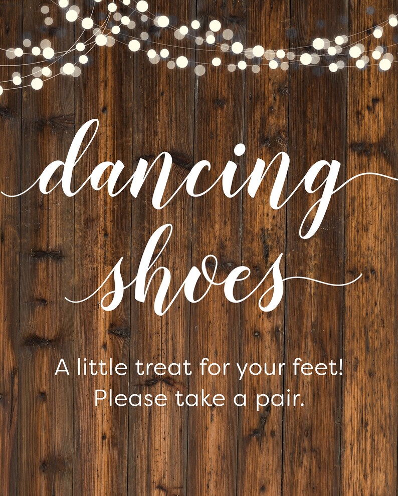 Printable Dancing Shoes Sign A Treat for Your Feet Rustic | Etsy