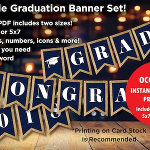 Blue Gold Banner - Etsy