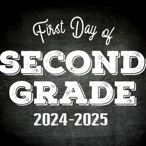 Letrero imprimible del primer día de segundo grado - Etsy México