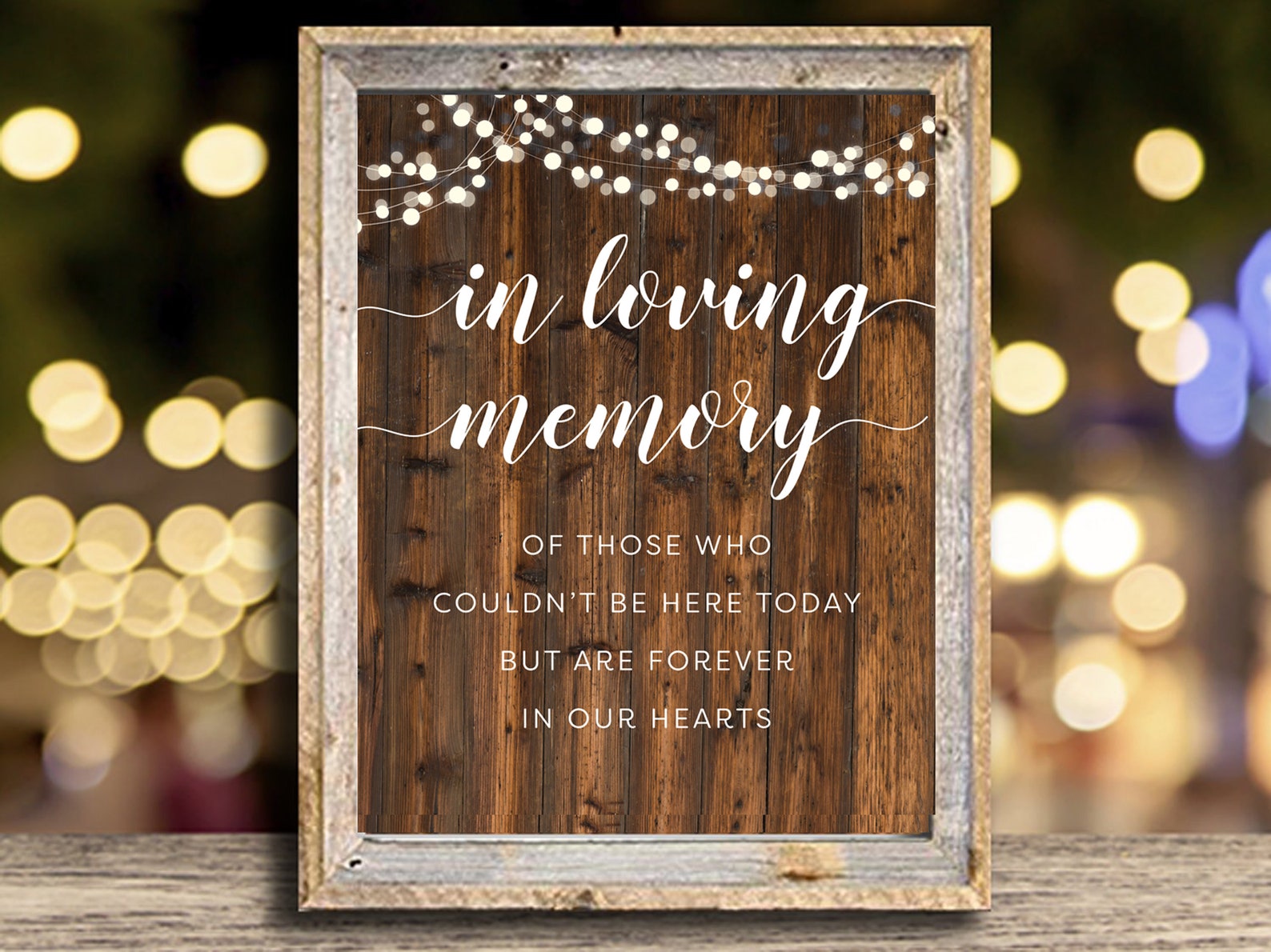 In Loving Memory Sign Instant Download Printable Sign 8x10 - Etsy