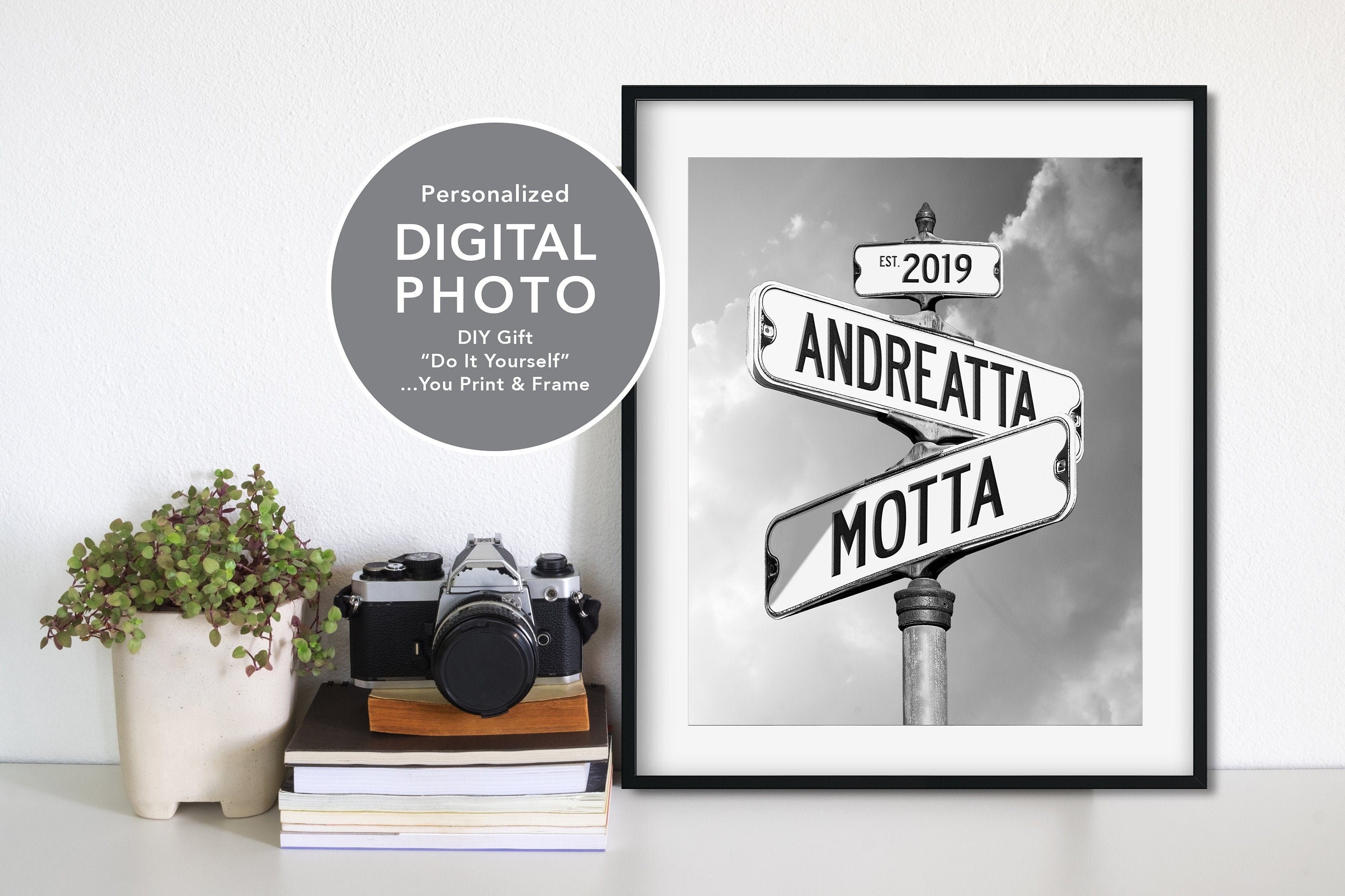 Personalized Digital Photo Wedding Gift Street Signs With - Etsy