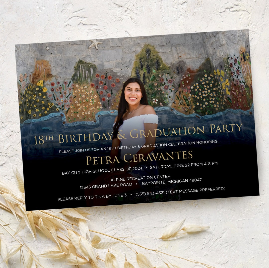 18th Birthday Graduation Party Invitation With Photo - Etsy