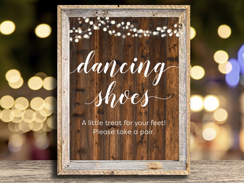 Printable Dancing Shoes Sign A Treat for Your Feet Rustic - Etsy