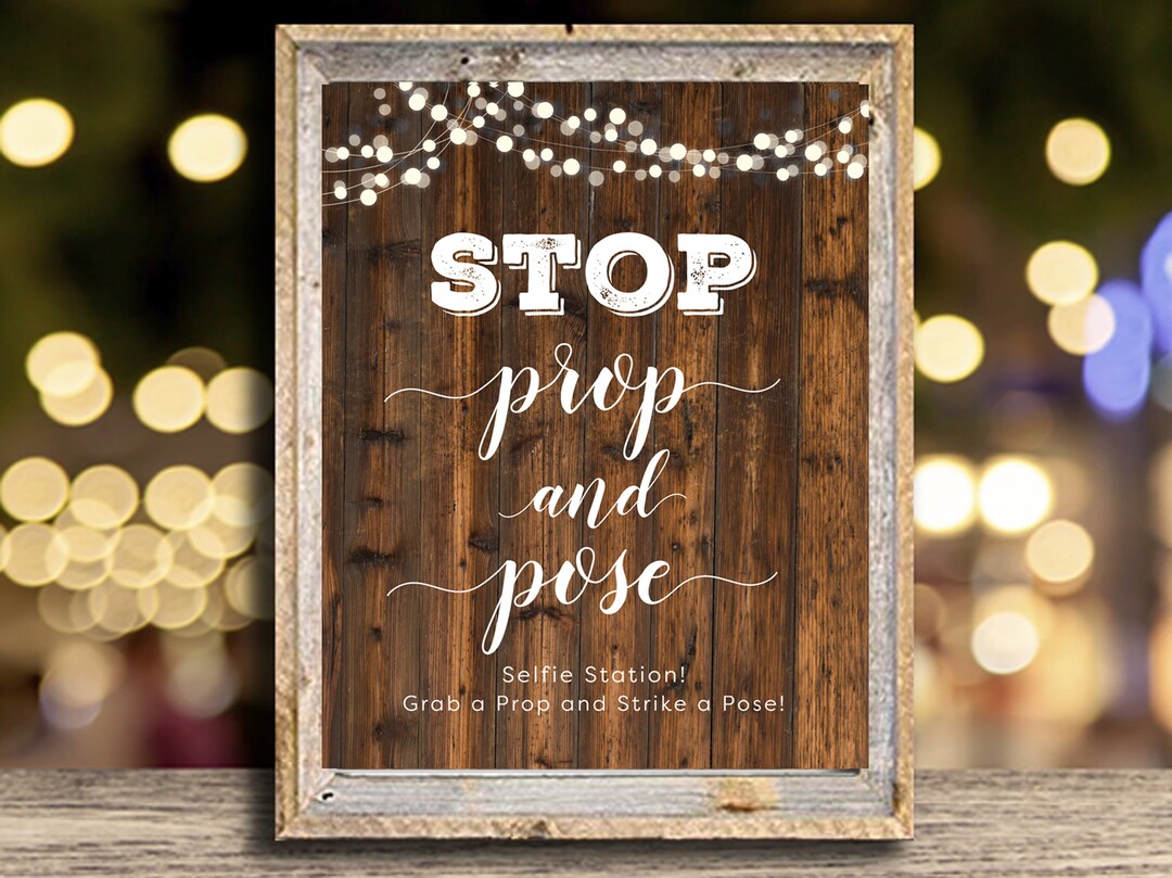 Selfie Station Stop Prop and Pose Instant Download Printable Sign ...