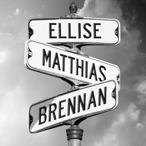 Three Names Personalized Street Signs Custom Digital Photo Art - Etsy