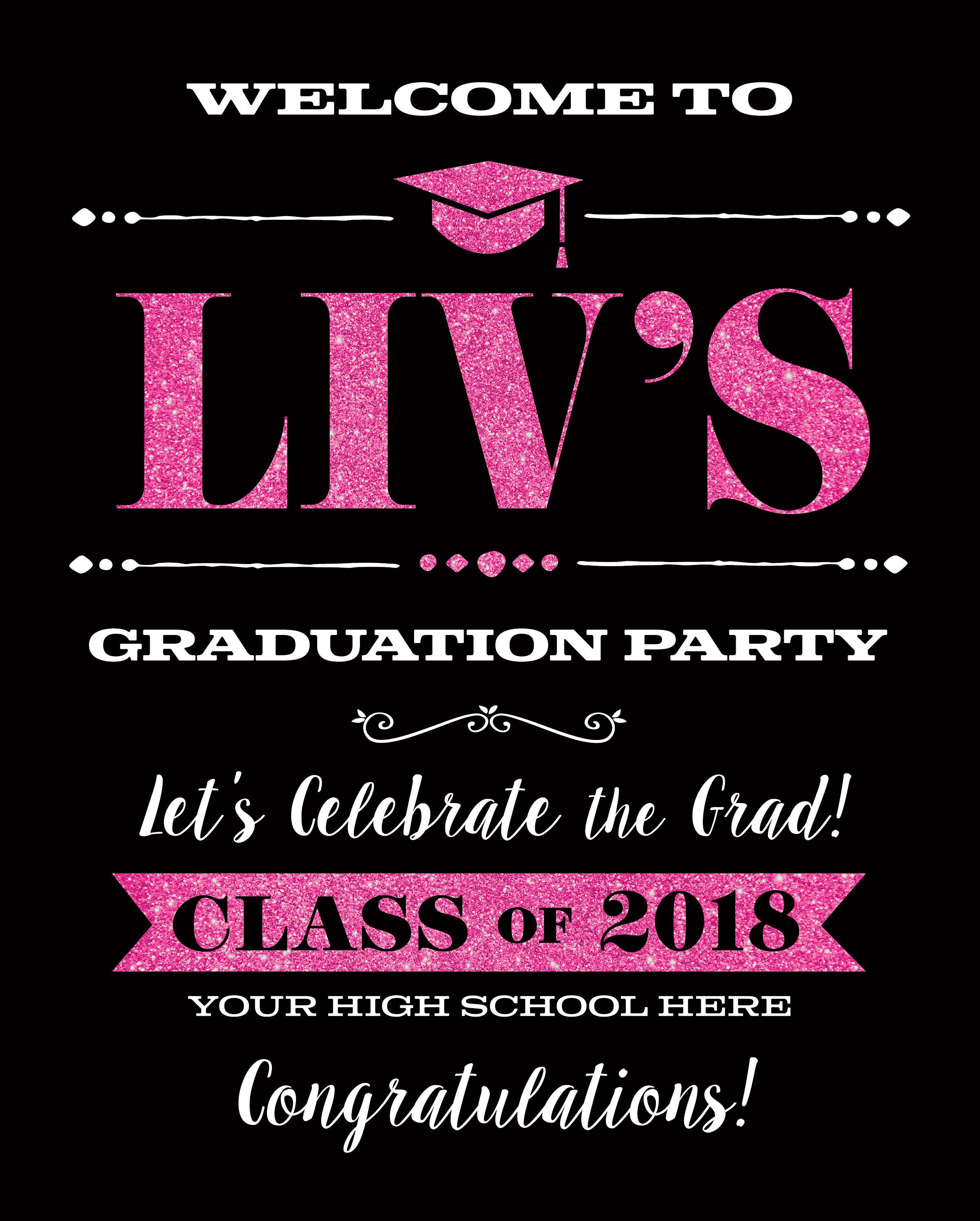 Printable Personalized Graduation Party Poster | Etsy
