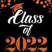 Printable Orange and Black Class of 2022 Party Sign Instant Download - Etsy