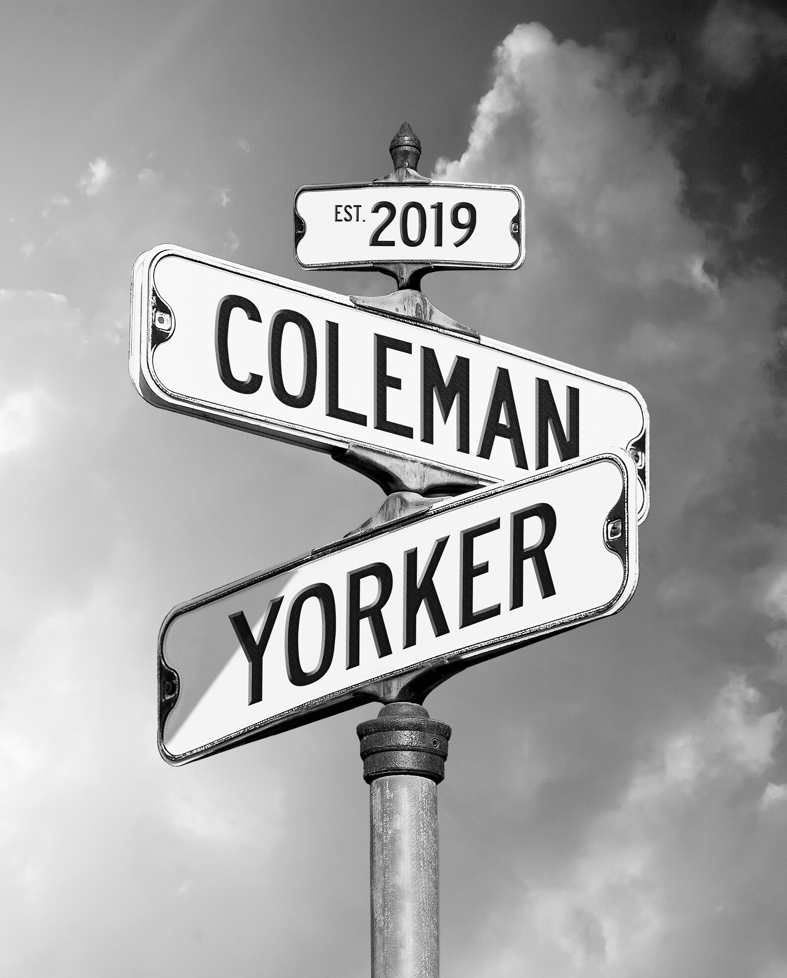 Street Signs Photo Art Print With Names and Wedding Date - Etsy