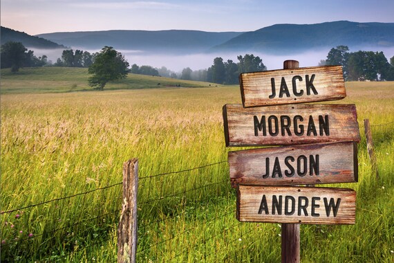 Personalized Road Signs Canvas Art Country Road | Etsy