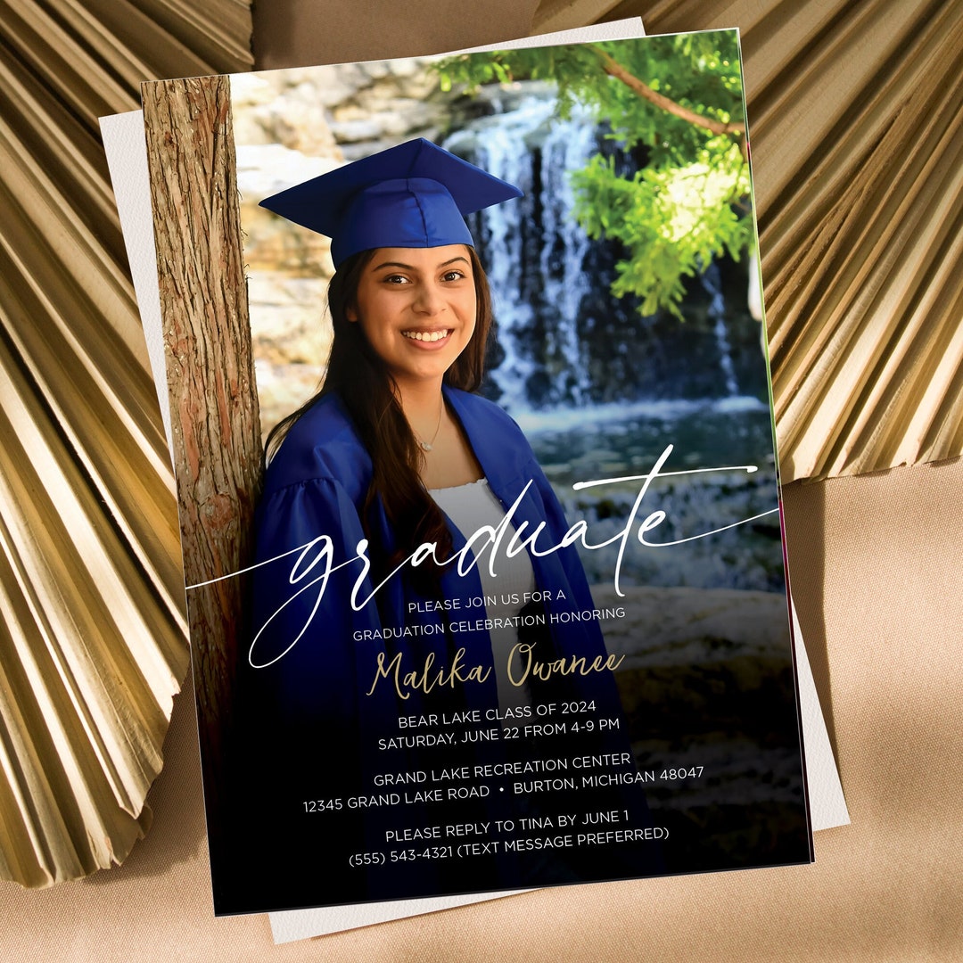 Personalized Digital Graduation Invitation With Photo - Etsy