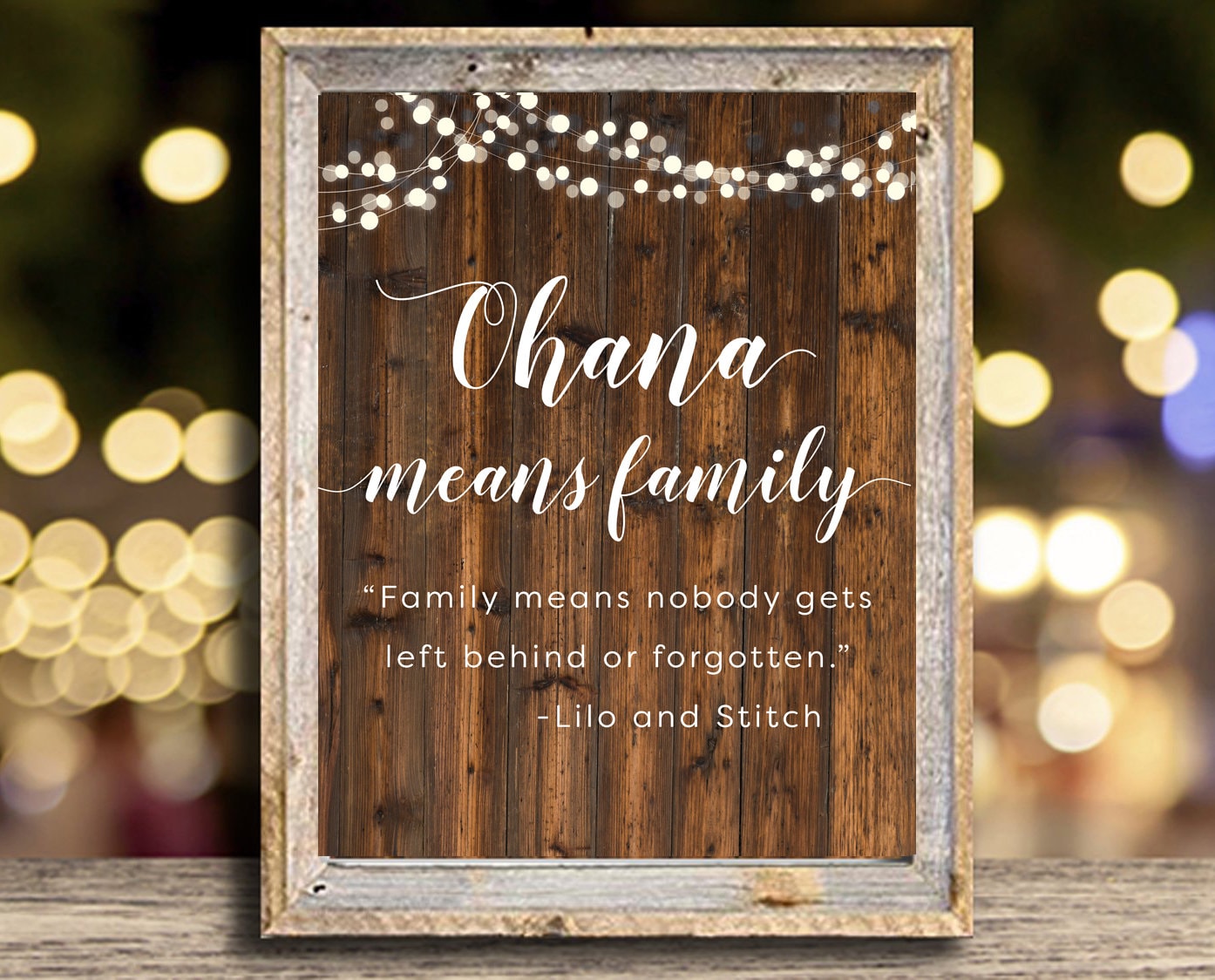Printable Ohana Means Family Sign Nobody gets left behind | Etsy