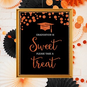 Printable Sign Graduation is Sweet Please Take a Treat - Etsy