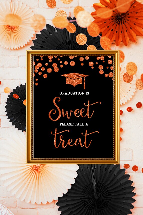 Printable Sign Graduation is Sweet Please Take a Treat - Etsy