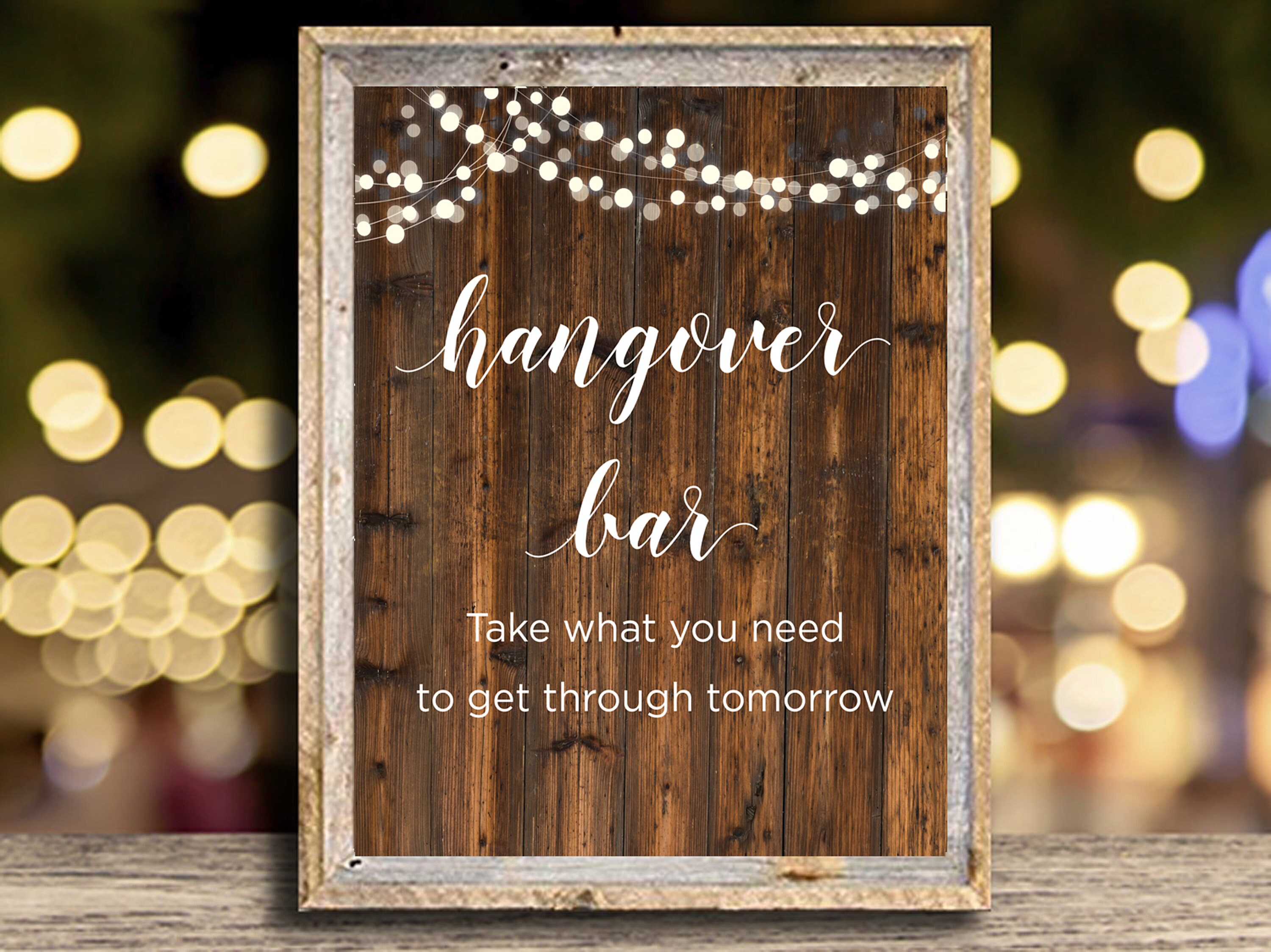 Printable Hangover Bar Sign, Instant Download Party Sign - Etsy Canada