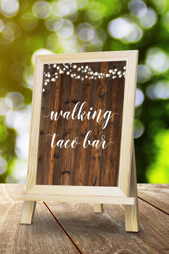 Instant Download Printable Walking Taco Bar Sign - Etsy