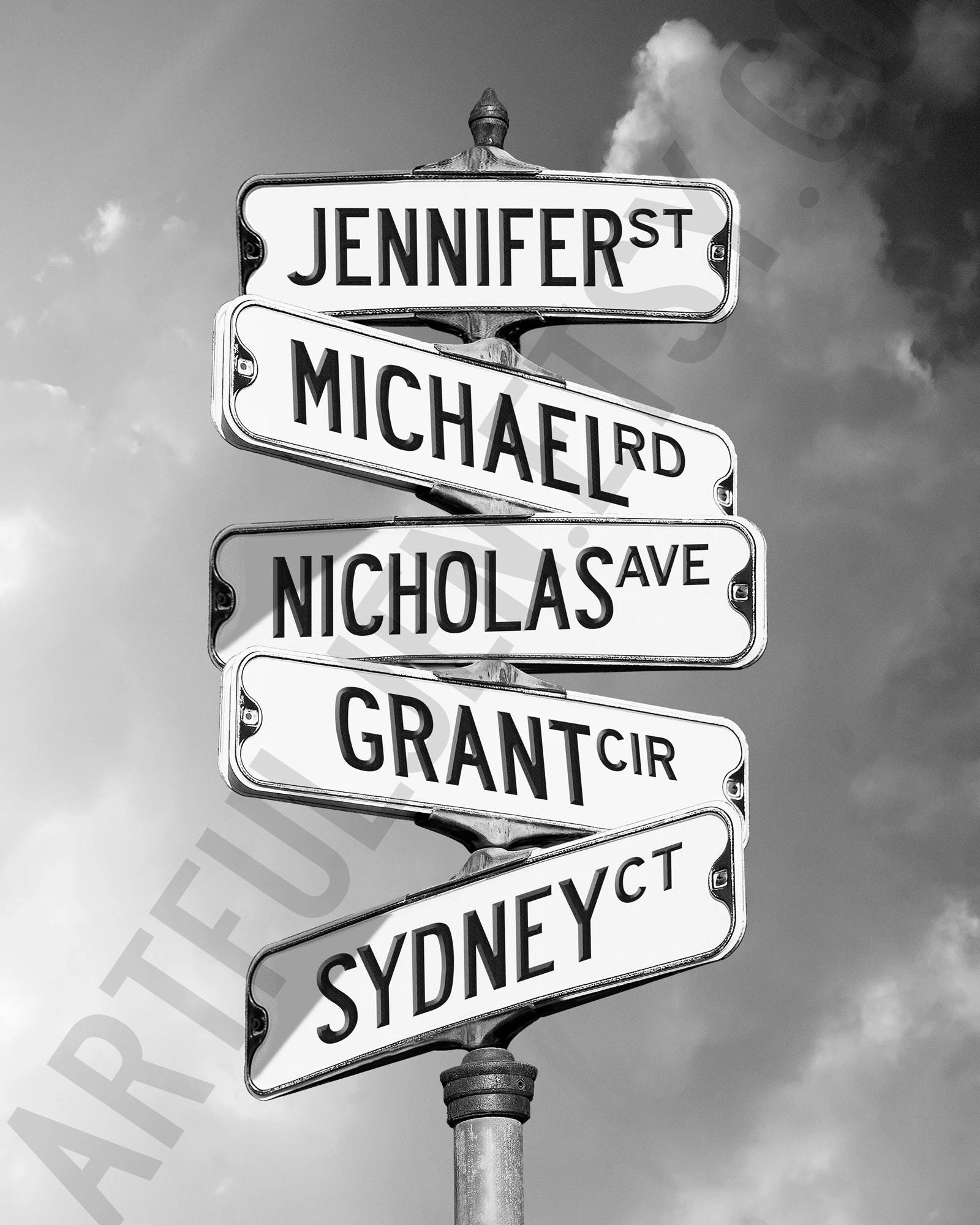 Family Names Personalized Street Signs Art - Etsy