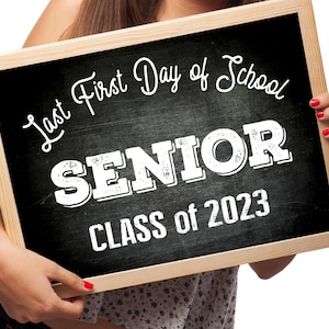 Last First Day of School Senior Class of 2026 Instant Download ...