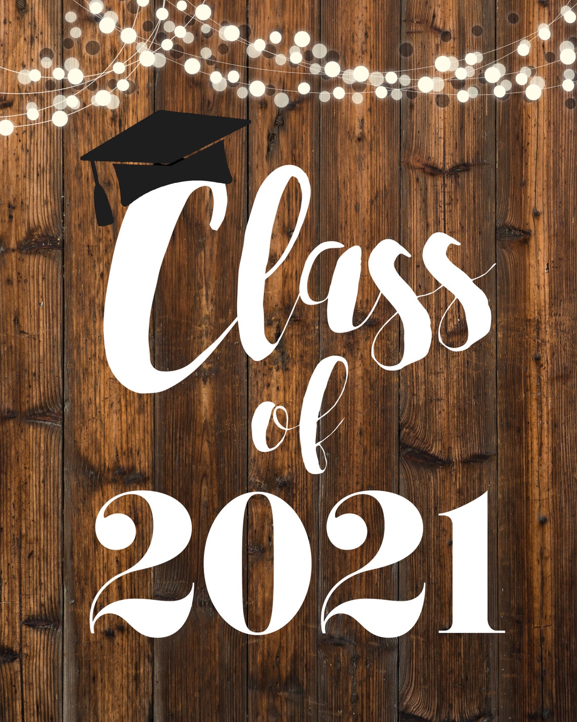 Instant Download Printable Rustic Graduation Party Decorations | Etsy