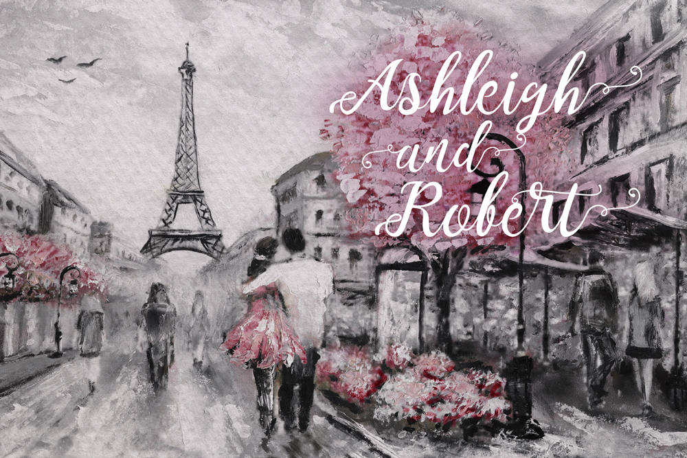 Paris Destination Wedding Save the Date Postcard (printable or Printed ...