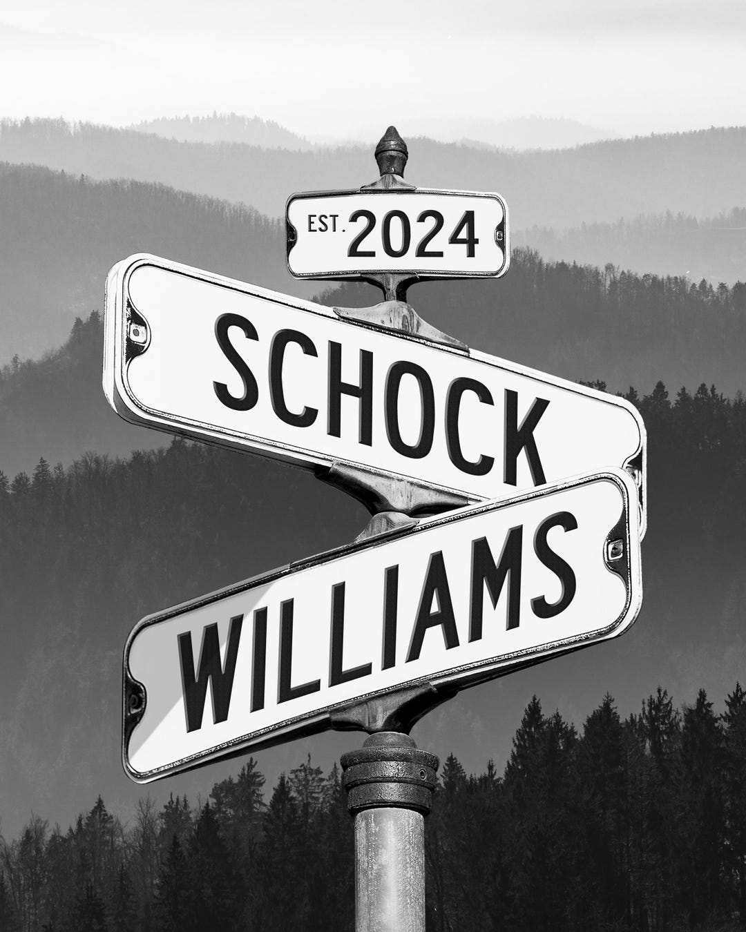 Wedding Road Signs Personalized Digital Photo Mountain Photo - Etsy