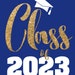 Class of 2023 Royal Blue and Gold Printable Party Signs - Etsy