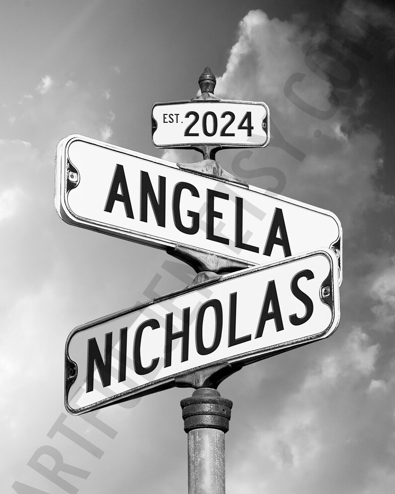 Wedding Street Signs Art Print Custom Photo You Frame - Etsy