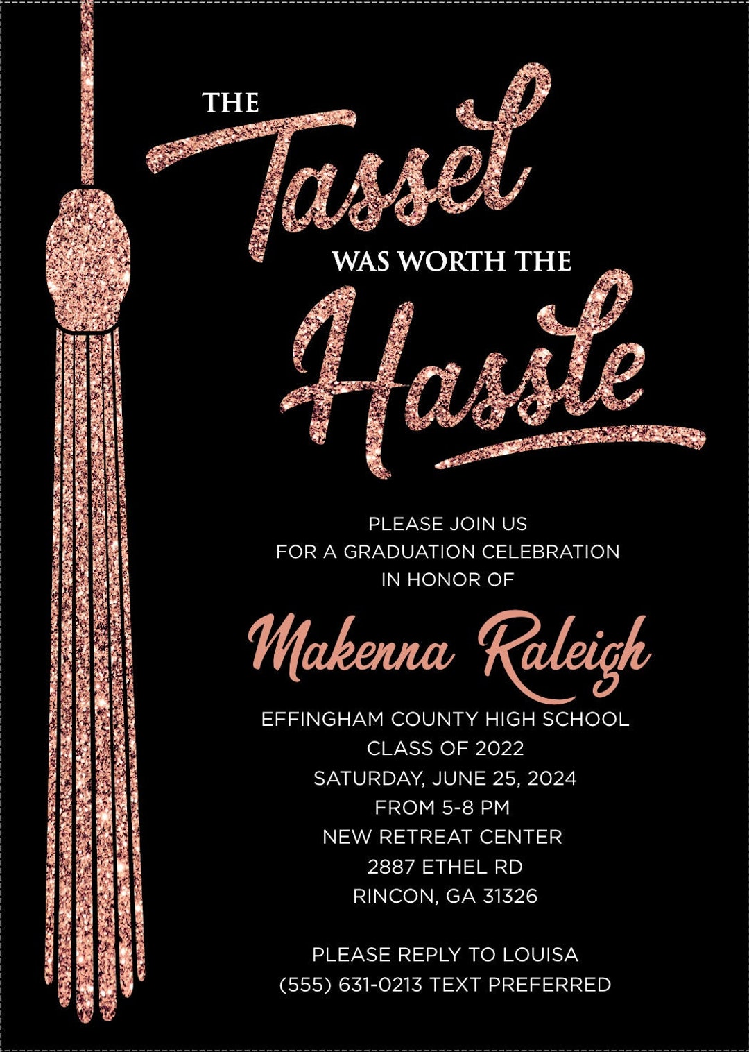 Digital Template You Personalize With Corjl - Graduation the Tassel Was ...